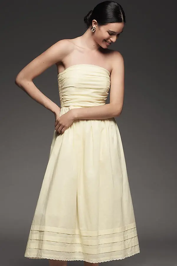 open lace back dress Carve Sleeveless Drop-Waist Pleated Maxi Dress main image 0