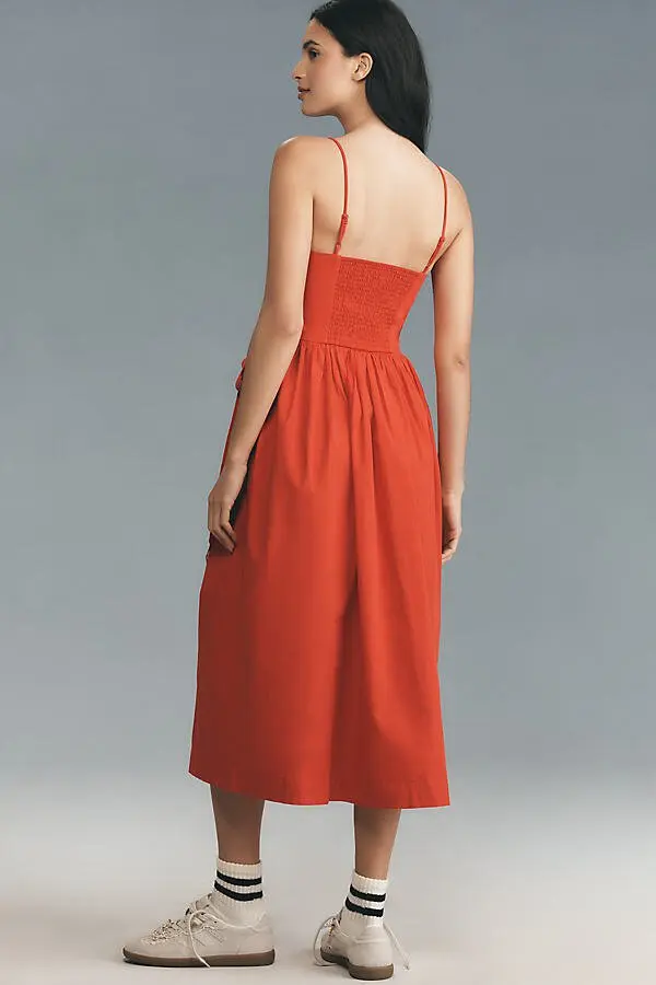 knee length dresses for ladies Damson Madder Penelope Midi