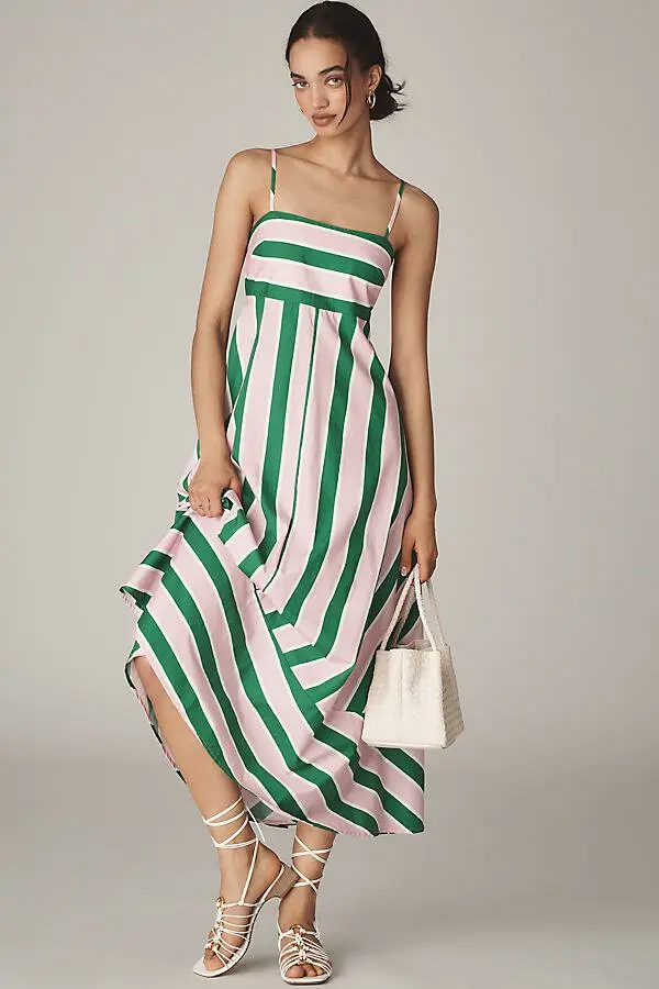 ASTON STUDIO Rue Square-neck Maxi Dress