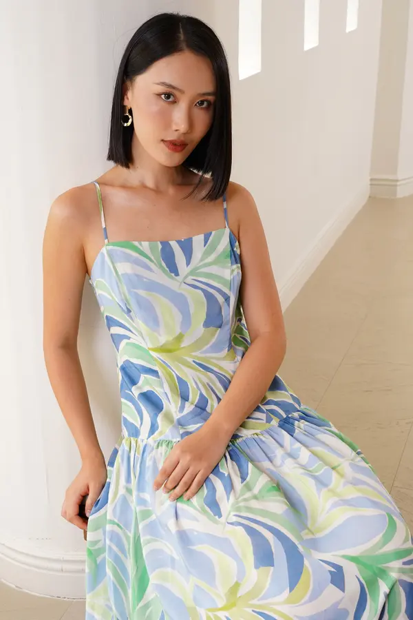 Yumi Kim Elena Tropical Print Midi Dress