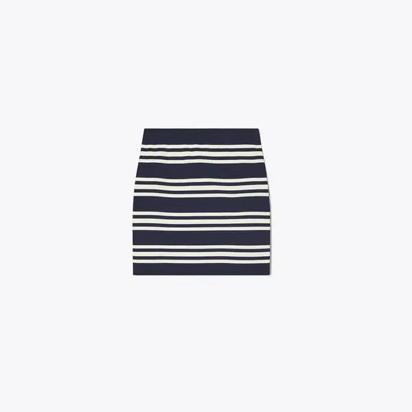 Tory Burch Striped Viscose Blend Mini Skirt