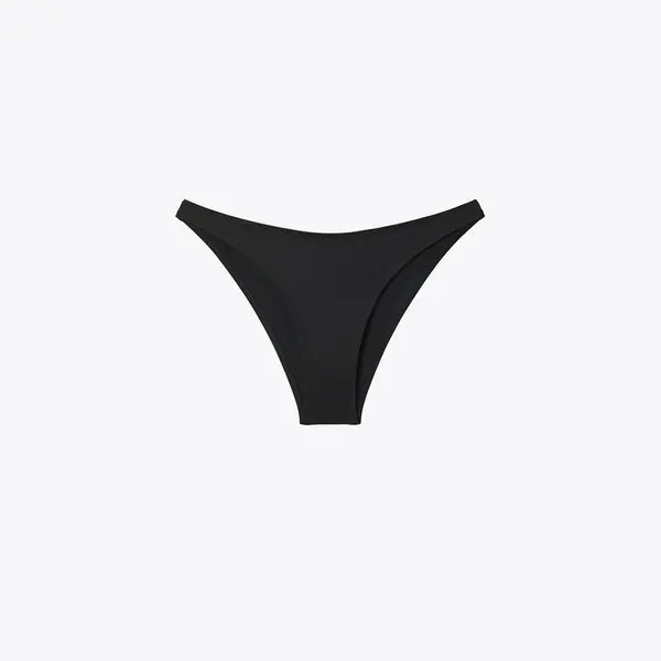 Tory Burch High-cut Bikini Bottom - Black