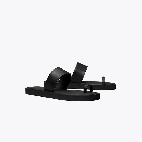 Tory Burch Toe Ring Slide - Perfect Black/perfect Black