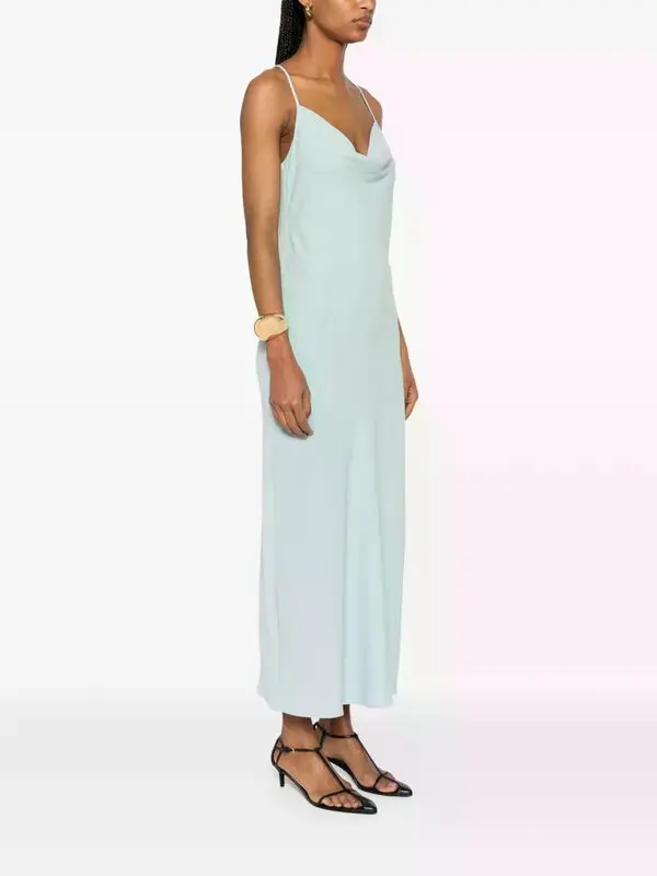 princess polly baby blue dress Criss Cross Straps Pool Blue Long Formal Dress – FancyVestido main image 0