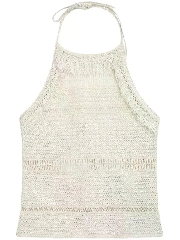 MARANT ETOILE Araliane Halterneck Top - White