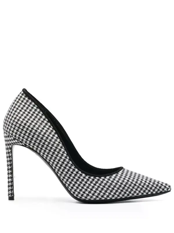 GINISSIMA 85mm Houndstooth Pumps