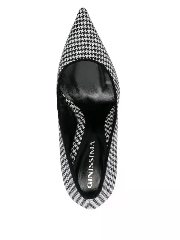 GINISSIMA 85mm Houndstooth Pumps