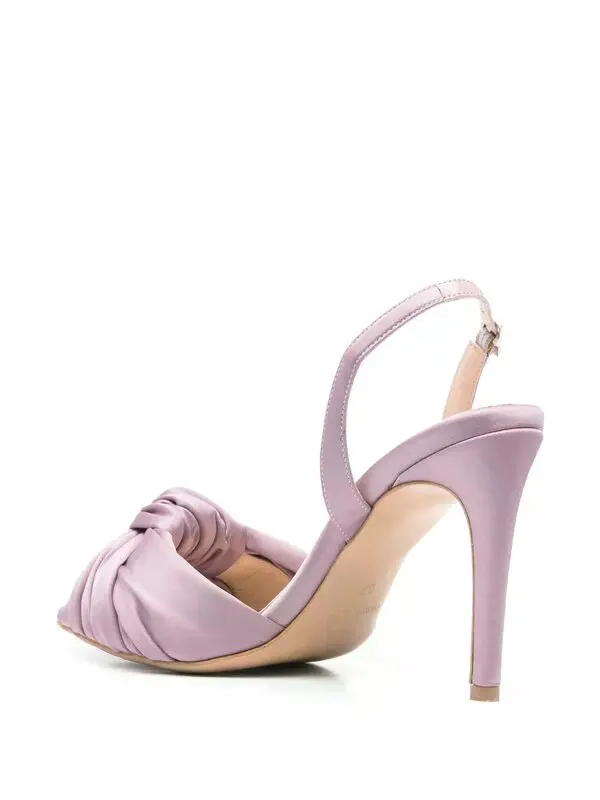GINISSIMA 95mm Satined Sandals - Purple