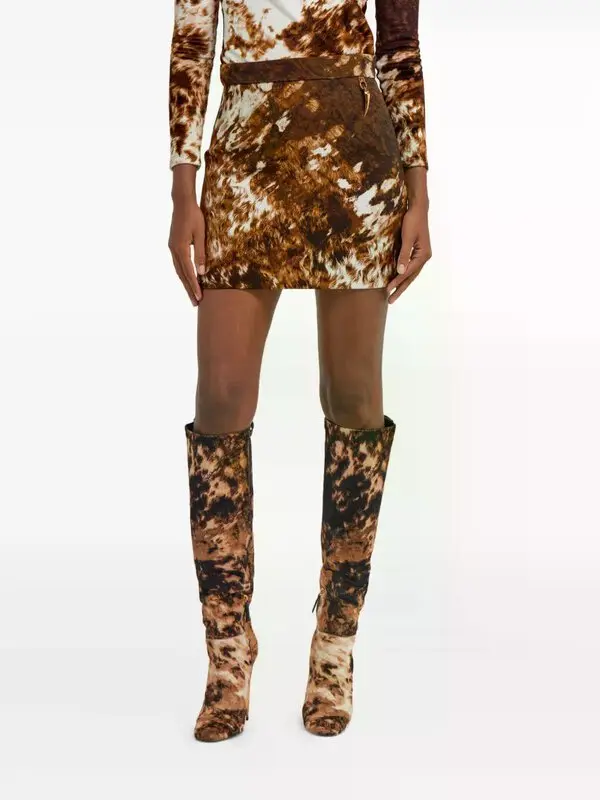 Roberto Cavalli Appaloosa-print Mini Skirt