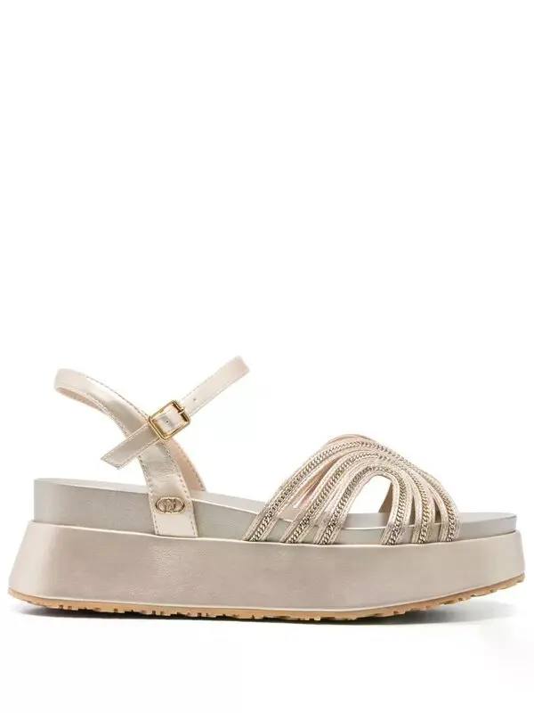 Liu Jo Chain-link Flatform Sandals
