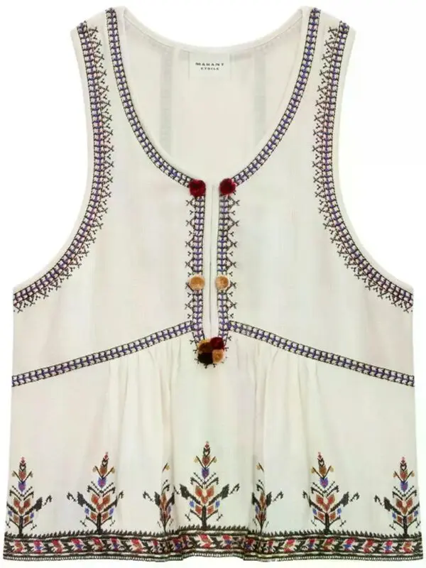 MARANT ETOILE Kourtney Top - White