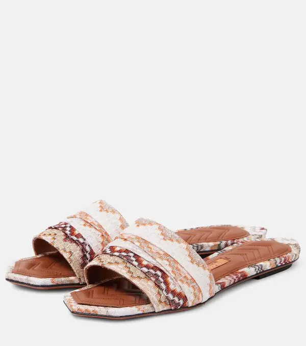 Missoni Gia Raschel Sandals - Brown