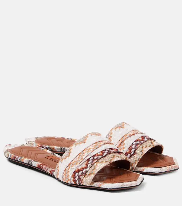 Missoni Gia Raschel Sandals - Brown