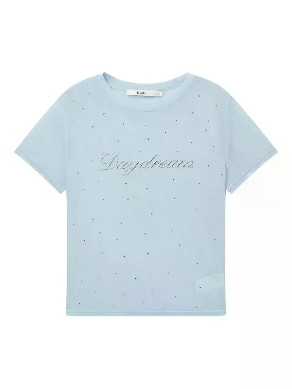 B+AB Rhinestone-embellished T-shirt - Blue