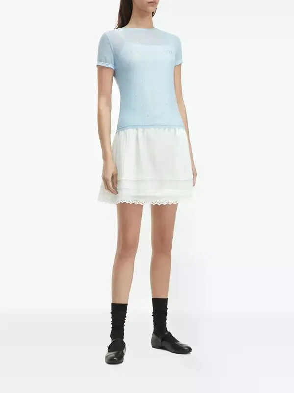 B+AB Rhinestone-embellished T-shirt - Blue