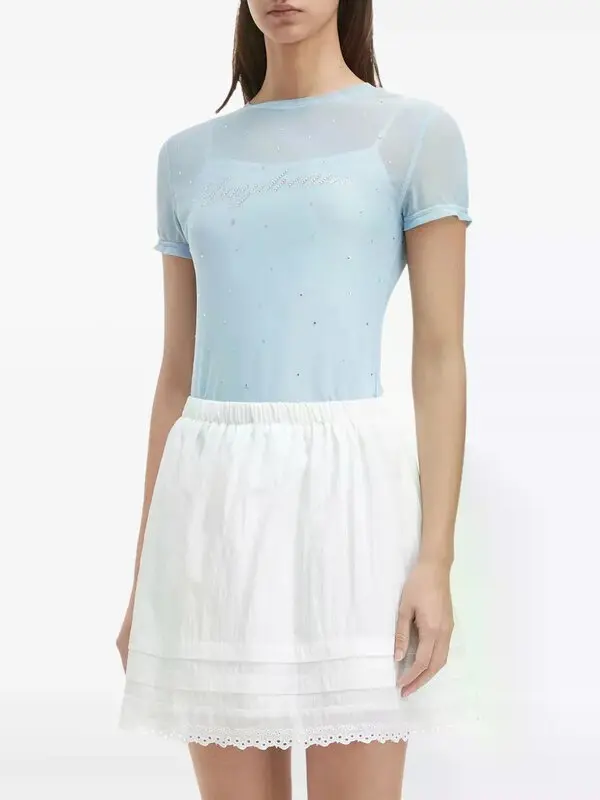 B+AB Rhinestone-embellished T-shirt - Blue
