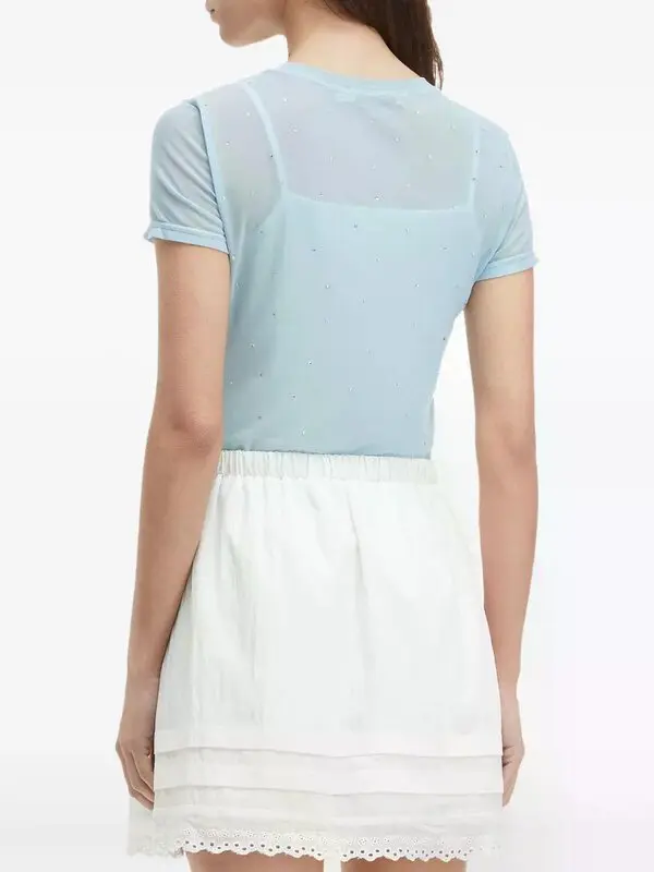 B+AB Rhinestone-embellished T-shirt - Blue