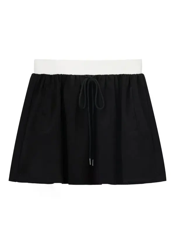B+AB Cotton-blend A-line Skirt - Black