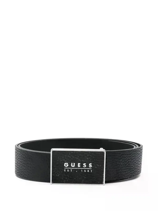 Guess Logo Buckle Belt - Black