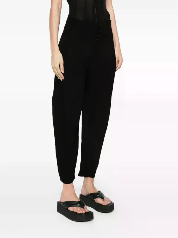Transit Embossed-effect High-waist Trousers