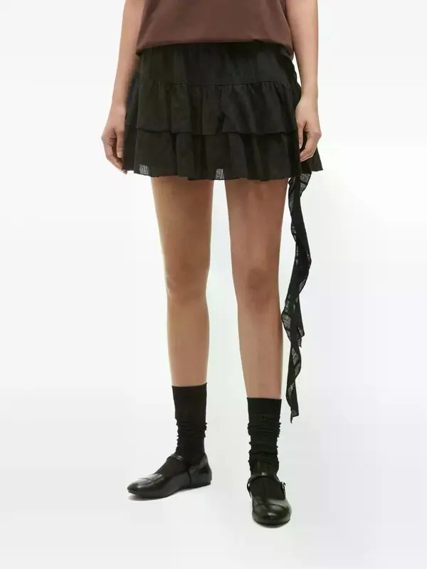 TOUT A COUP Ruffle-detail Mini Skirt