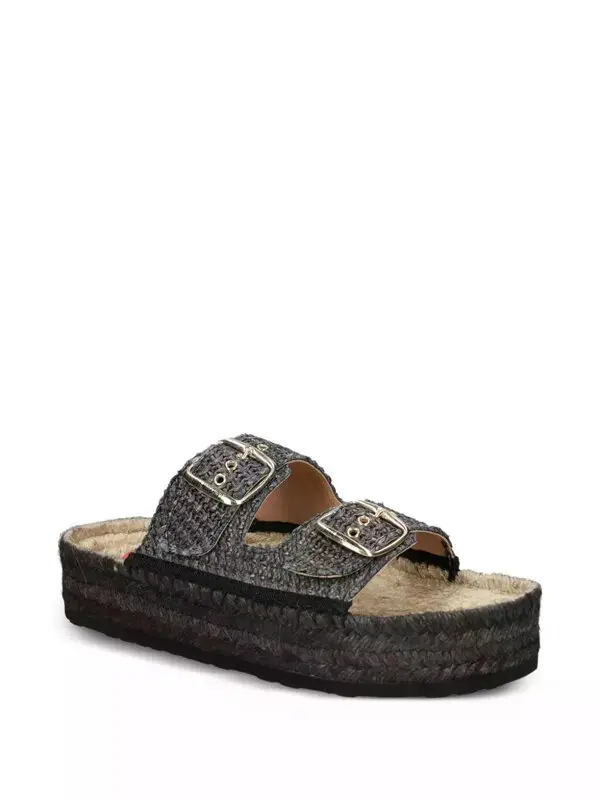 Moschino Double-buckle Espadrilles - Black