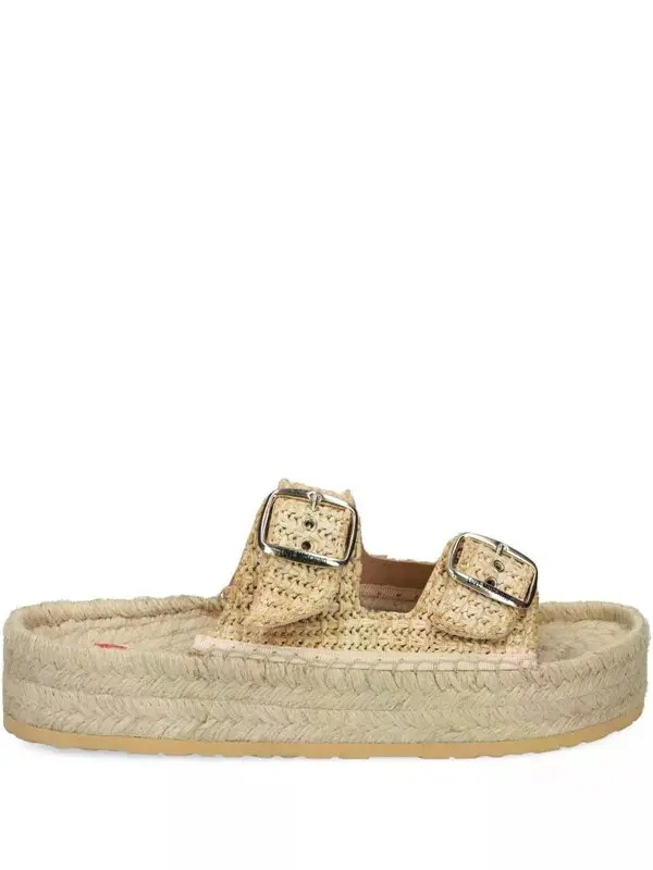 Moschino Double-buckle Espadrilles - Neutrals