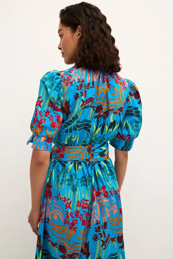 Marie Oliver Rita Wrap Dress - Amazon Azure | Editorialist