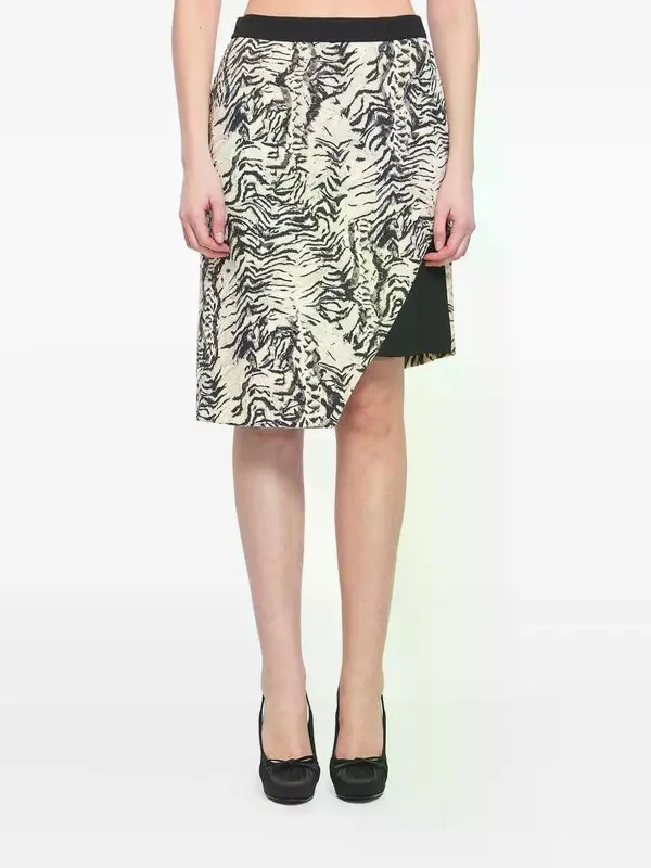 UNGARO Animalier Print Skirt