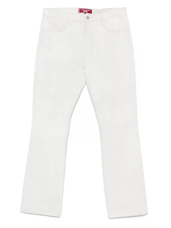 Junya Watanabe Logo-patch Jeans - Neutrals