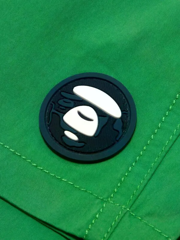 AAPE BY *A BATHING APE Logo-patch Shorts - Green