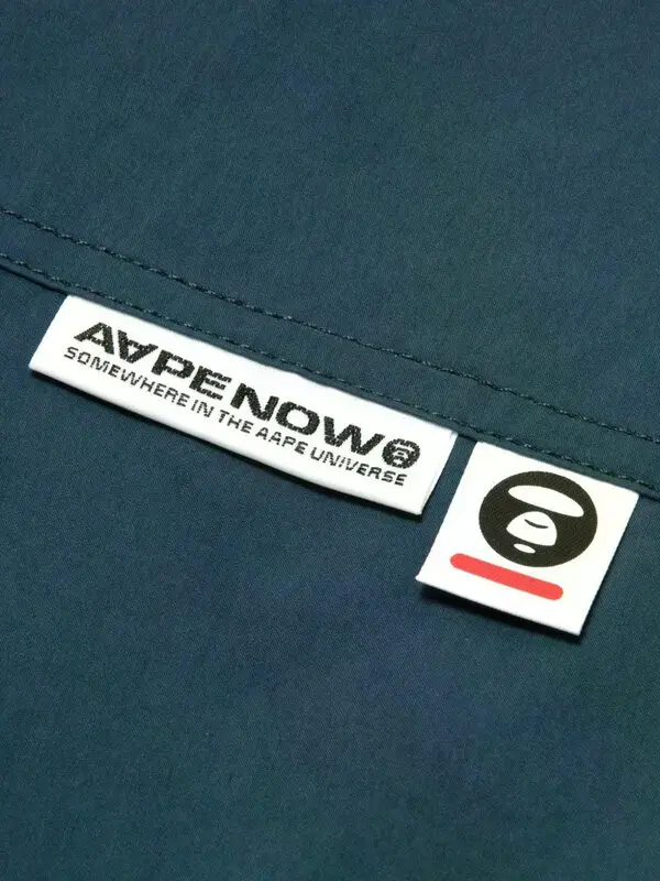 AAPE BY *A BATHING APE Logo-detail Shorts - Blue