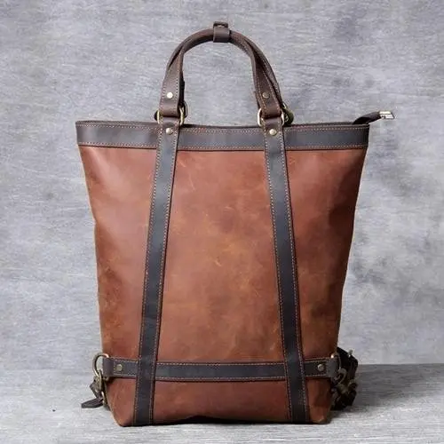 STEEL HORSE LEATHER The Icarus Backpack - Brown