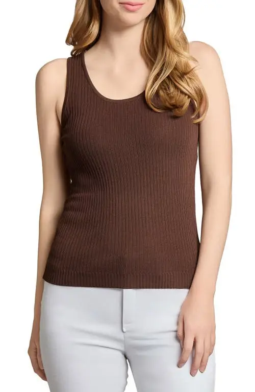 Jones New York Sutton Rib Sweater Tank - Fudge