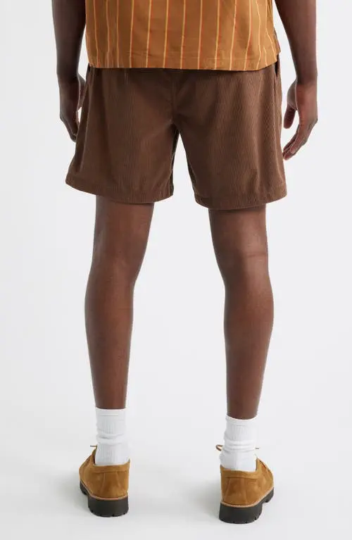 Brixton Corduroy Relaxed Fit Shorts - Pinecone Brown
