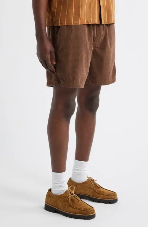 Brixton Corduroy Relaxed Fit Shorts - Pinecone Brown