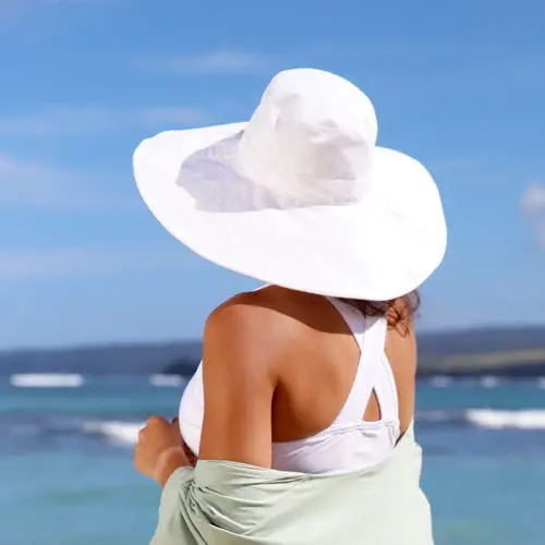 UV SKINZ Wide Brim Hat - White