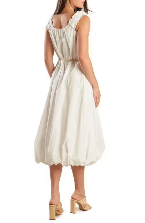 FREEMARKET Belted Bubble Hem Midi Dress