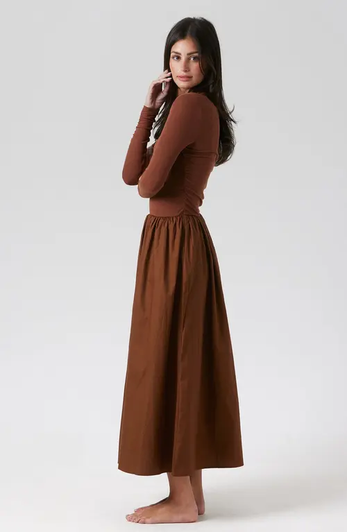 BY TESS COLLECTION Shay Midi Dress - Brown