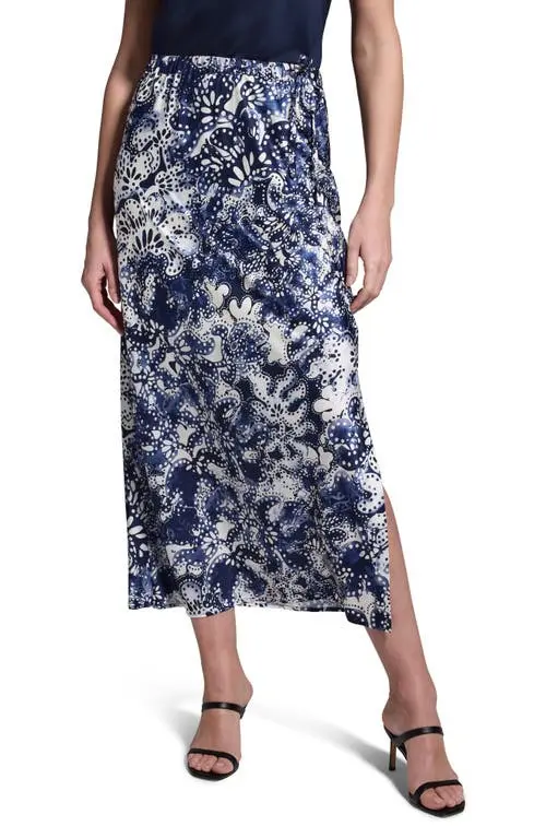 NIC+ZOE Twilight Blooms Printed Midi Skirt