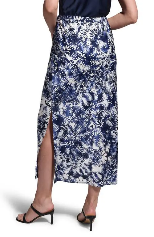 NIC+ZOE Twilight Blooms Printed Midi Skirt