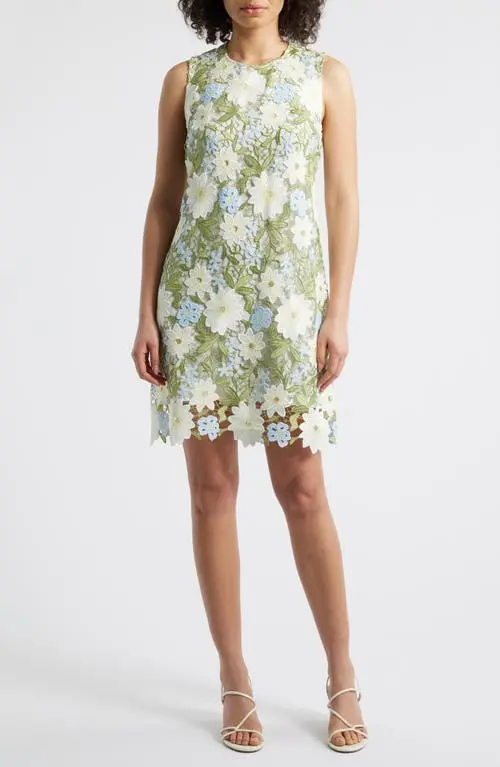 Sam Edelman Floral Embroidered Sheath Dress - White Multi