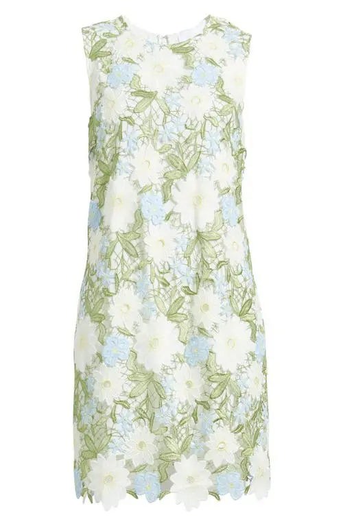 Sam Edelman Floral Embroidered Sheath Dress - White Multi