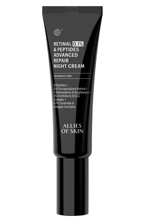 ALLIES OF SKIN Retinal 0.1% & Peptides Advanced Repair Night Cream - No Color