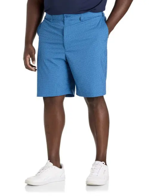 REEBOK Performance Plaid Golf Shorts - Twilight Blue