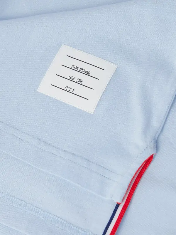 Thom Browne Logo-appliquéd Striped Cotton-jersey T-shirt