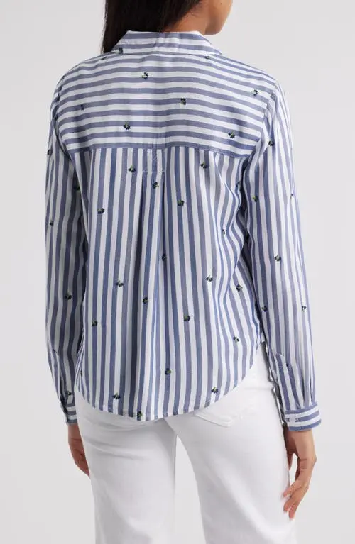 BEACHLUNCHLOUNGE Caitlin Embroidered Shirt - Aster Field