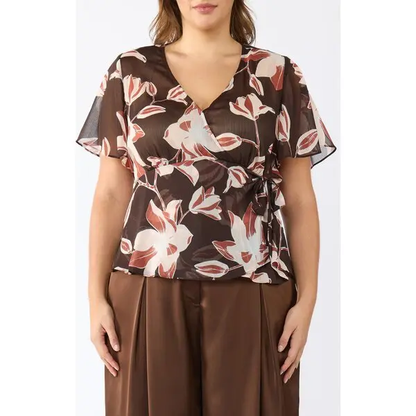 ESTELLE Azalea Petal Wrap Top