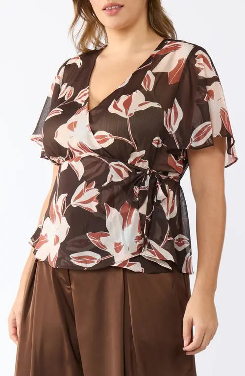 ESTELLE Azalea Petal Wrap Top