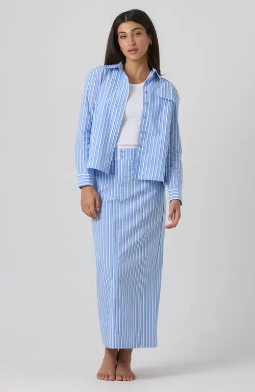 BY TESS COLLECTION Amy Pinstripe Blouse